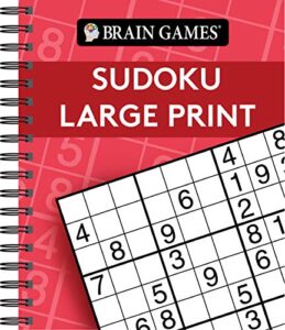 brain games - sudoku large print (red)