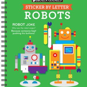 Brain Games - Sticker by Letter: Robots (Sticker Puzzles - Kids Activity Book)