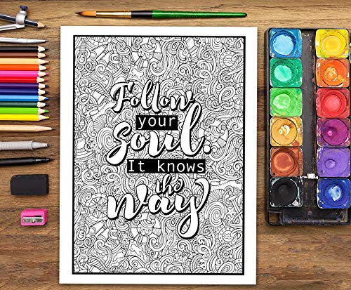 An Inspirational Colouring Book For Everyone: Be Fearless In The Pursuit Of What Sets Your Soul On Fire