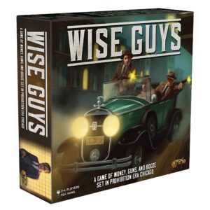 gale force nine : wise guys, strategy game, to turn chicago upside down, 3 to 4 players, 90 minute play time, for ages 14 and up