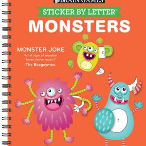 Brain Games - Sticker by Letter: Monsters (Sticker Puzzles - Kids Activity Book)