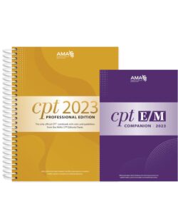 cpt professional 2023 and e/m companion 2023 bundle