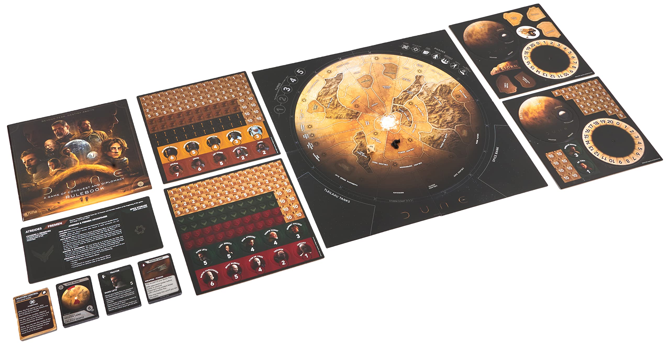 Gale Force Nine: Dune, A Game of Conquest and Diplomacy, Science Fiction Board Game, 30 to 60 Minute Play Time, 2 to 4 Players, for Ages 12 and up