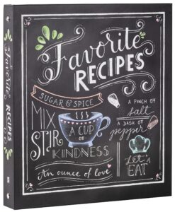 deluxe recipe binder - favorite recipes (chalkboard) - write in your own recipes