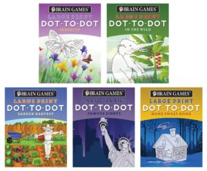 brain games 5 booklet set - large print dot to dot (brain games - dot to dot)