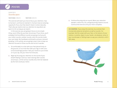 Mindfulness for Teens in 10 Minutes a Day: Exercises to Feel Calm, Stay Focused & Be Your Best Self