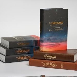 The Message Devotional Bible, Large Print (Leather-Look, Brown): Featuring Notes and Reflections from Eugene H. Peterson