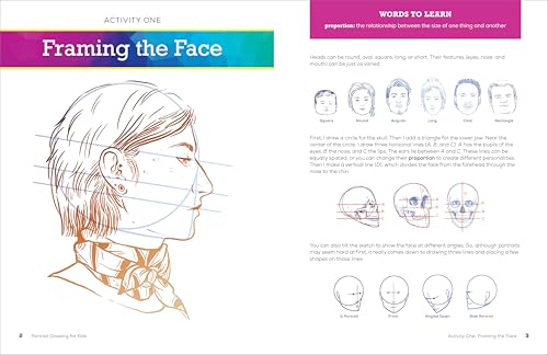 Portrait Drawing for Kids: A Step-by-Step Guide to Drawing Faces (Drawing Books for Kids Ages 9 to 12)