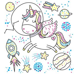 Easy and Fun Paint Magic with Water: Unicorns and Friends (Happy Fox Books) Paintbrush Included - Mess-Free Painting for Kids Ages 4-6 to Create Unicorns in Space, Over Rainbows, and More