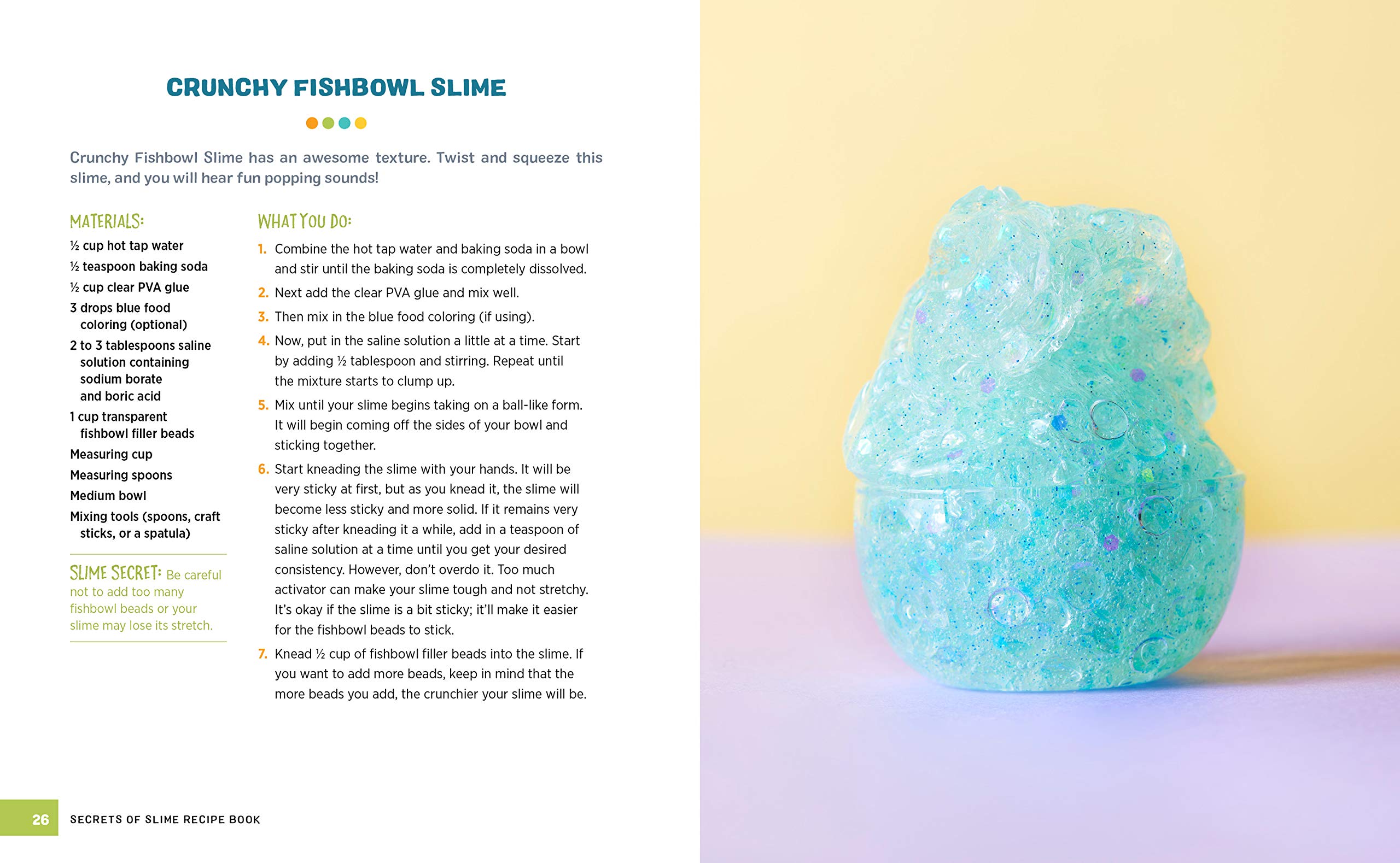 Secrets of Slime Recipe Book: 30 Projects for Stretchable, Squishy, Sensory Fun!