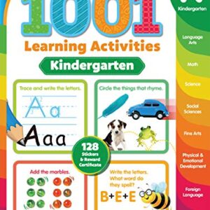 1001 STEAM Kindergarten Activity Workbook: Practice Sight Words, Phonics, Numbers, Math, Art, and More | Reading and Writing Skills - 320 Pages (Ages 4 and Up) (1001 Activity Books)