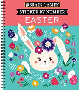 brain games - sticker by number: easter