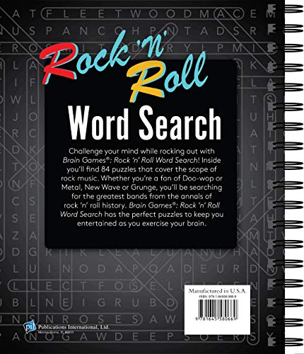 Brain Games - Rock 'n' Roll Word Search