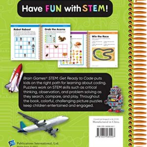 Brain Games STEM - Get Ready to Code: Picture Puzzles for Growing Minds (Workbook for Kids 3 to 6)