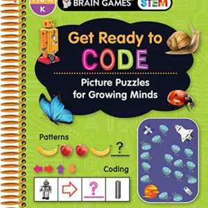 Brain Games STEM - Get Ready to Code: Picture Puzzles for Growing Minds (Workbook for Kids 3 to 6)