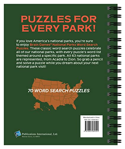 Brain Games - National Parks Word Search Puzzles: Puzzles That Celebrate the American Outdoors