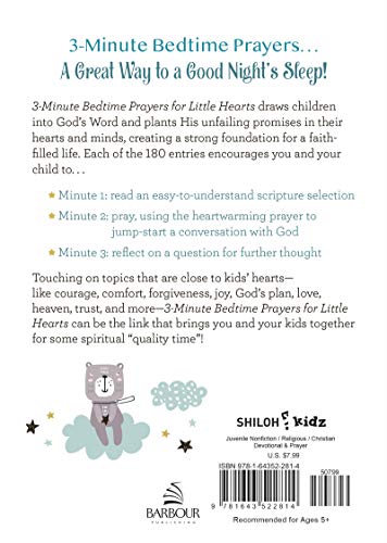 3-Minute Bedtime Prayers for Little Hearts (3-Minute Devotions)