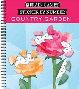 brain games - sticker by number: country garden