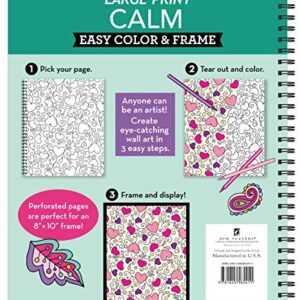 Large Print Easy Color & Frame - Calm (Stress Free Coloring Book)