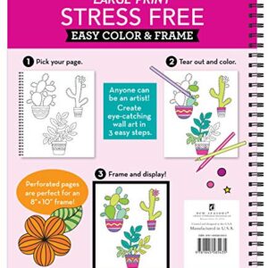 Large Print Easy Color & Frame - Stress Free (Adult Coloring Book)