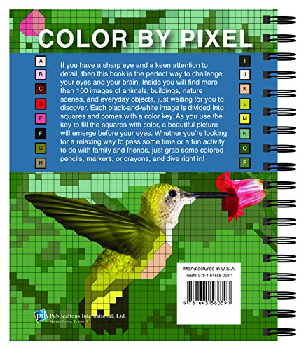 Brain Games - Pixel Pictures: 104 Pictures to Color by Squares