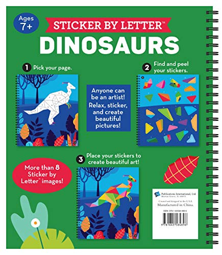 Brain Games - Sticker by Letter: Dinosaurs (Sticker Puzzles - Kids Activity Book)