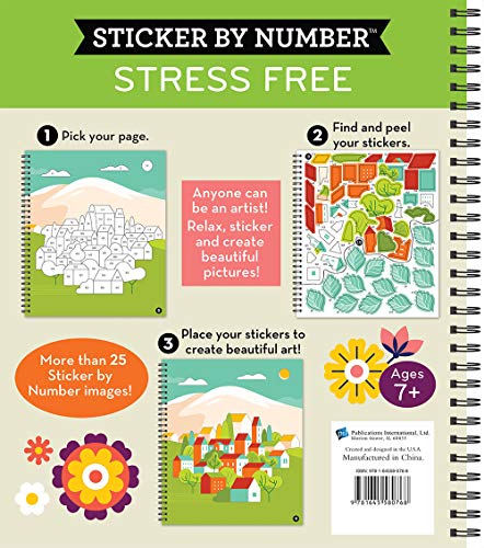 Brain Games - Sticker by Number: Stress Free (28 Images to Sticker)