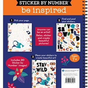 Brain Games - Sticker by Number: Be Inspired - 2 Books in 1