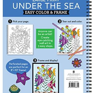 Large Print Easy Color & Frame - Under the Sea (Stress Free Coloring Book)