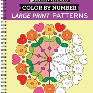 Brain Games - Color by Number - Large Print: Patterns (Stress Free Coloring Book)