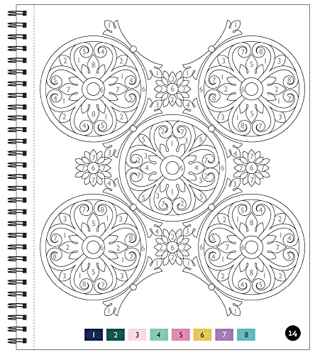 Brain Games - Color by Number - Large Print: Patterns (Stress Free Coloring Book)