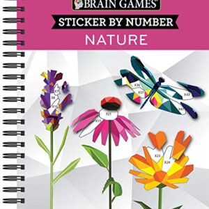 Brain Games - Sticker by Number: Nature - 2 Books in 1 (42 Images to Sticker)