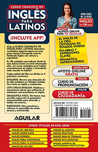 Inglés en 100 días. Inglés para latinos. Nueva Edición / English in 100 Days. The Latino's Complete English Course (Spanish Edition)