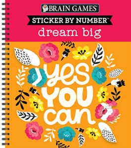 brain games - sticker by number: dream big