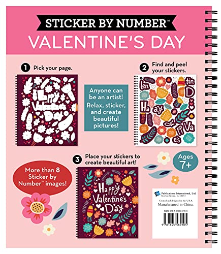 Brain Games - Sticker by Number: Valentine's Day