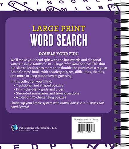 Brain Games 2-in-1 - Large Print Word Search: Rest Your Eyes. Challenge Your Brain.