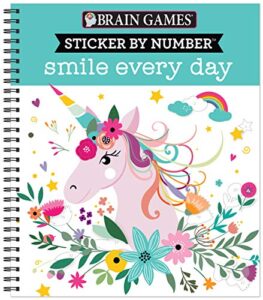 brain games - sticker by number: smile every day