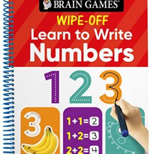 Brain Games Wipe-Off - Learn to Write: Numbers (Kids Ages 3 to 6)