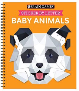 brain games - sticker by letter: baby animals