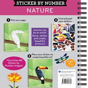 Brain Games - Sticker by Number: Nature - 2 Books in 1 (42 Images to Sticker)