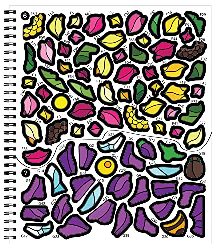 Brain Games - Sticker by Number: Flowers & Nature (28 Images to Sticker)