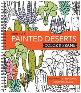 color & frame - painted deserts (adult coloring book)