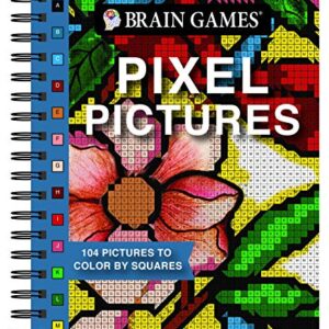 Brain Games - Pixel Pictures: 104 Pictures to Color by Squares