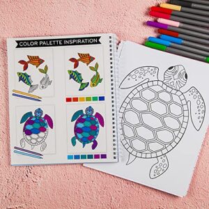 Large Print Easy Color & Frame - Under the Sea (Stress Free Coloring Book)