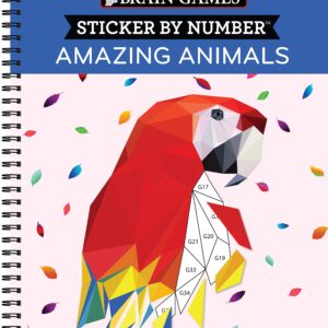 Brain Games - Sticker by Number: Amazing Animals