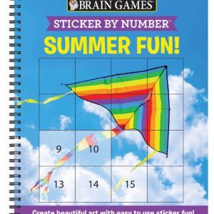 Brain Games - Sticker by Number: Summer Fun! (Easy - Square Stickers): Create Beautiful Art With Easy to Use Sticker Fun!