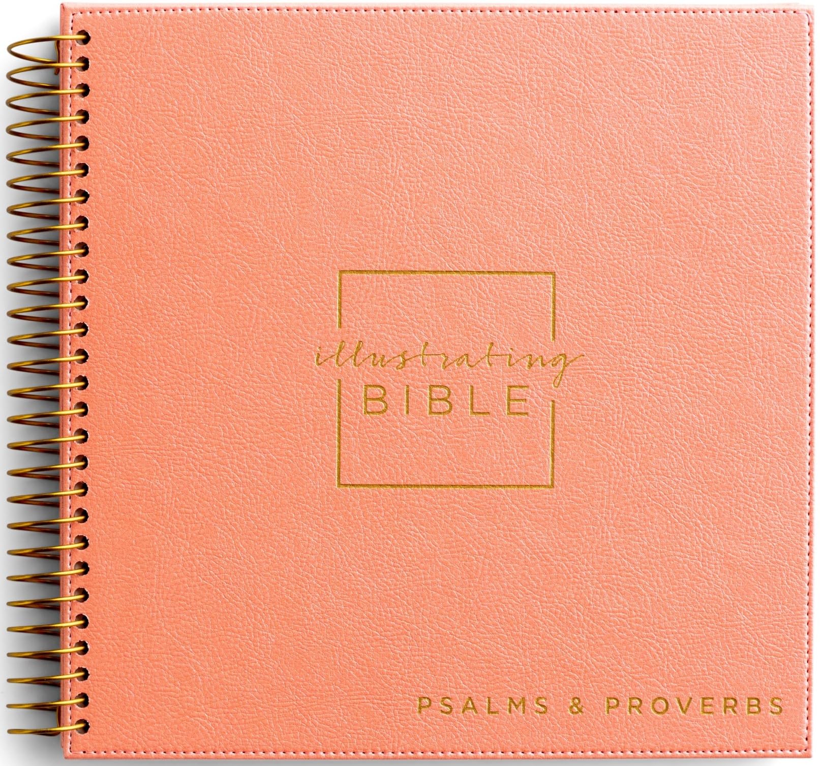 Illustrating Bible NIV: Books of Psalms & Proverbs - Spiral Bound Bible Journal, Coral