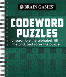 brain games - codeword puzzle: unscramble the alphabet, fill in the grid, and solve the puzzle!