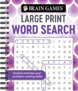 brain games - large print word search (swirls)