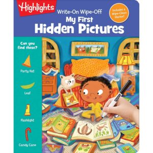 write-on wipe-off my first hidden pictures: find hidden objects, trace the abcs and wipe clean, dy erase activity book for k ids 3-6 (write-on wipe-off my first activity books)